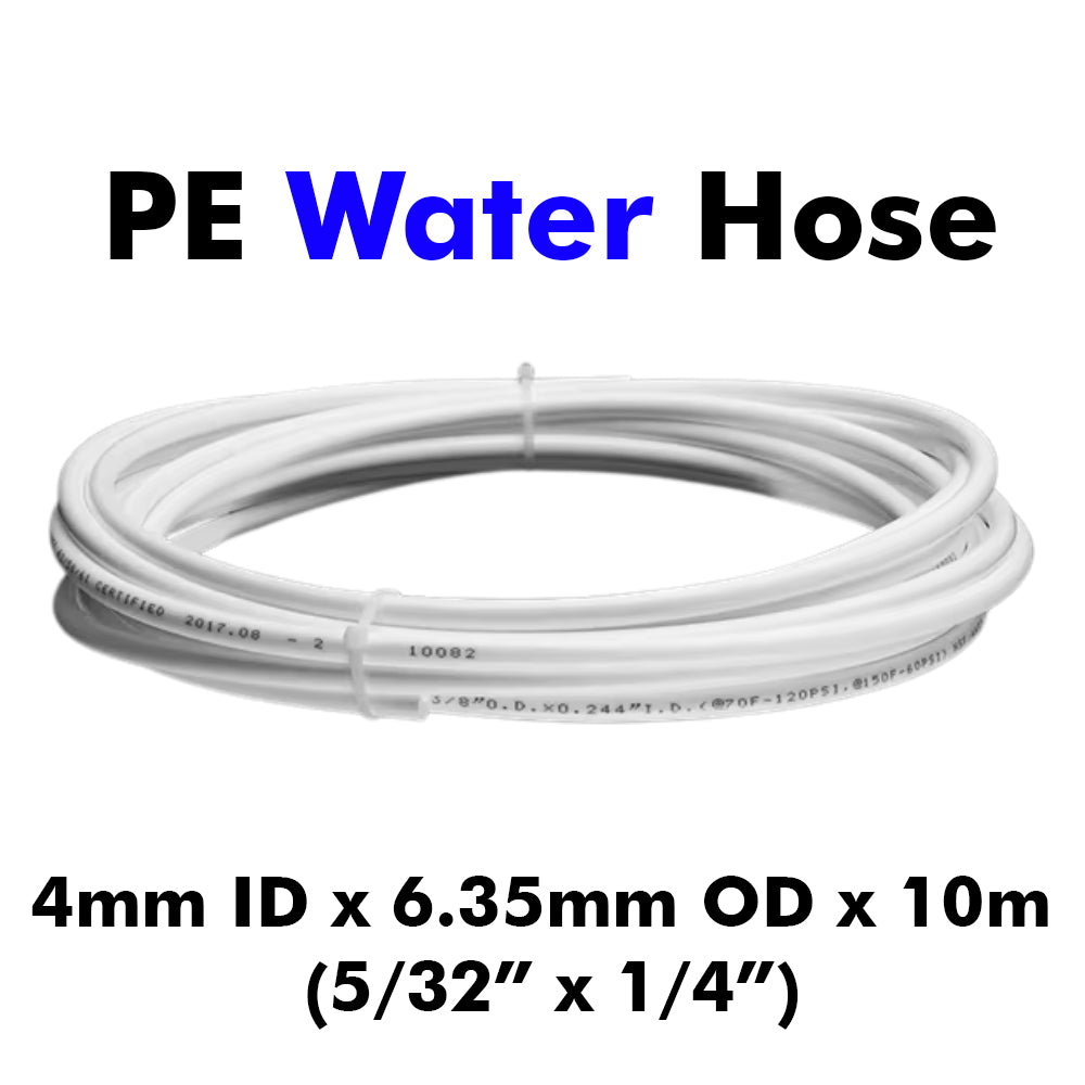 PE Water Line/Beer/Gas 4mm(5/32") x 6.3mm(1/4) - 10m Roll (Reverse Osmosis)